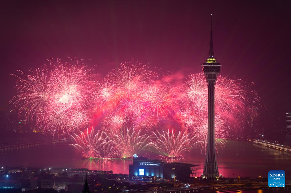 Macao holds firework show to celebrate 25th anniversary of returning to ...