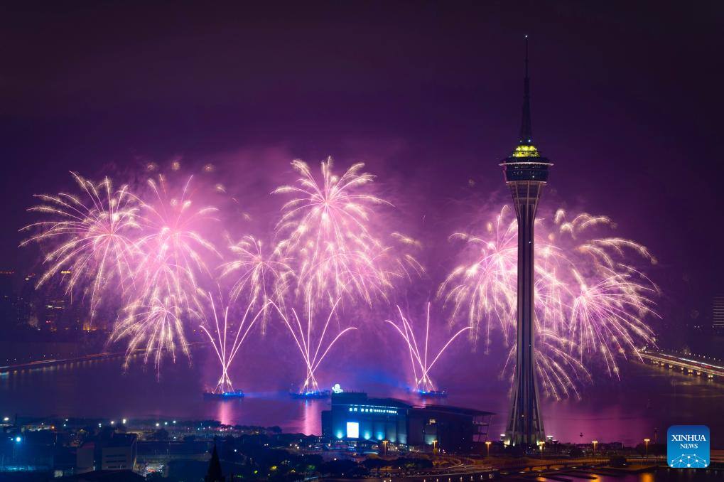 Macao holds firework show to celebrate 25th anniversary of returning to ...