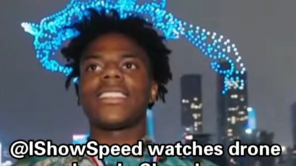@IShowSpeed watches drone show in Shenzhen: This tech city is crazy ...